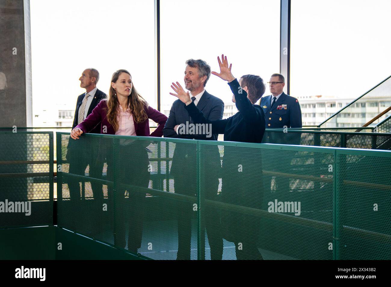 Copenhagen, Denmark. 24th Apr, 2024. King Frederik X, Rector Julie ...