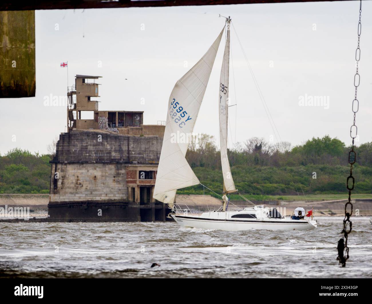 Sheerness, Kent, UK. 24th Apr, 2024. Iconic gun tower 'No 1 The Thames ...
