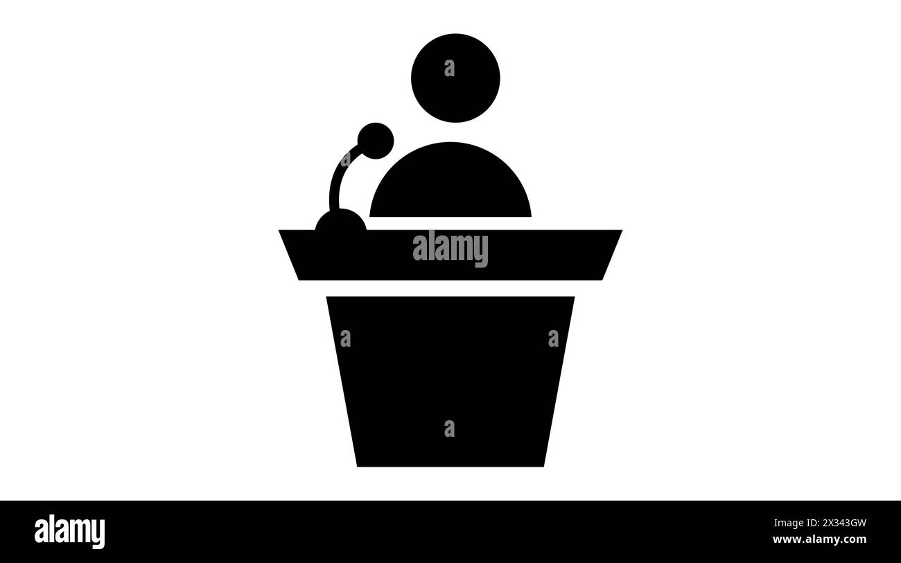 Speaker Icon. Vector isolated flat editable black and white ...