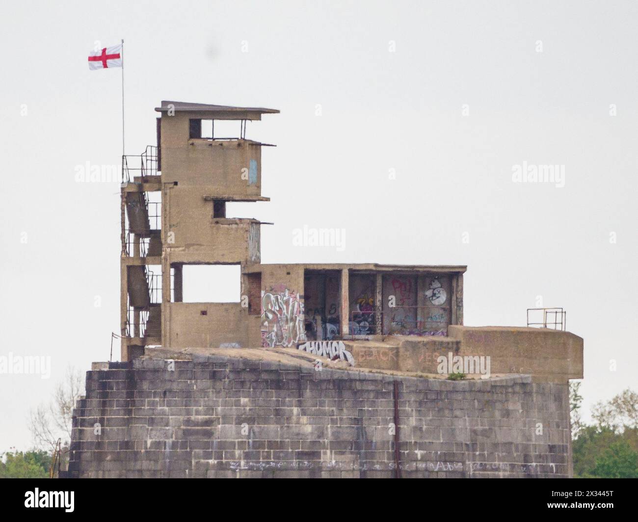 Sheerness, Kent, UK. 24th Apr, 2024. Iconic gun tower 'No 1 The Thames ...