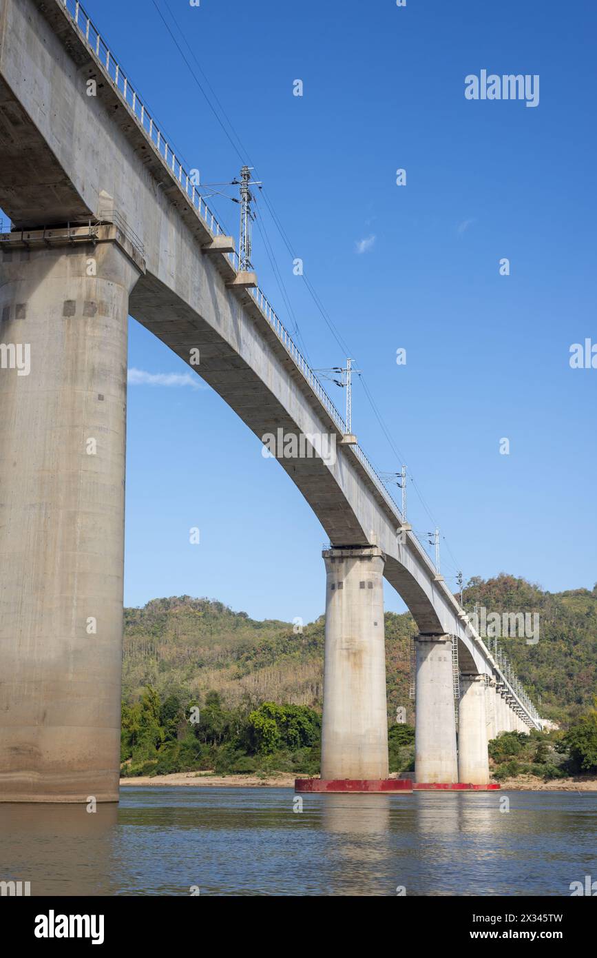 Bridge Over The Mekong River For The China-Laos Railway, Near Luang ...