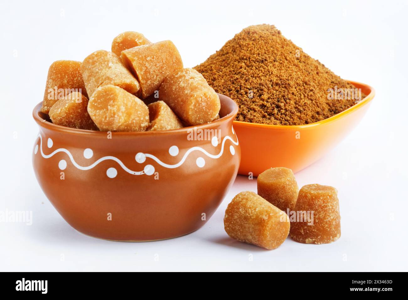 Organic Gur or Jaggery Powder and cubes, Jaggery is used as an ...