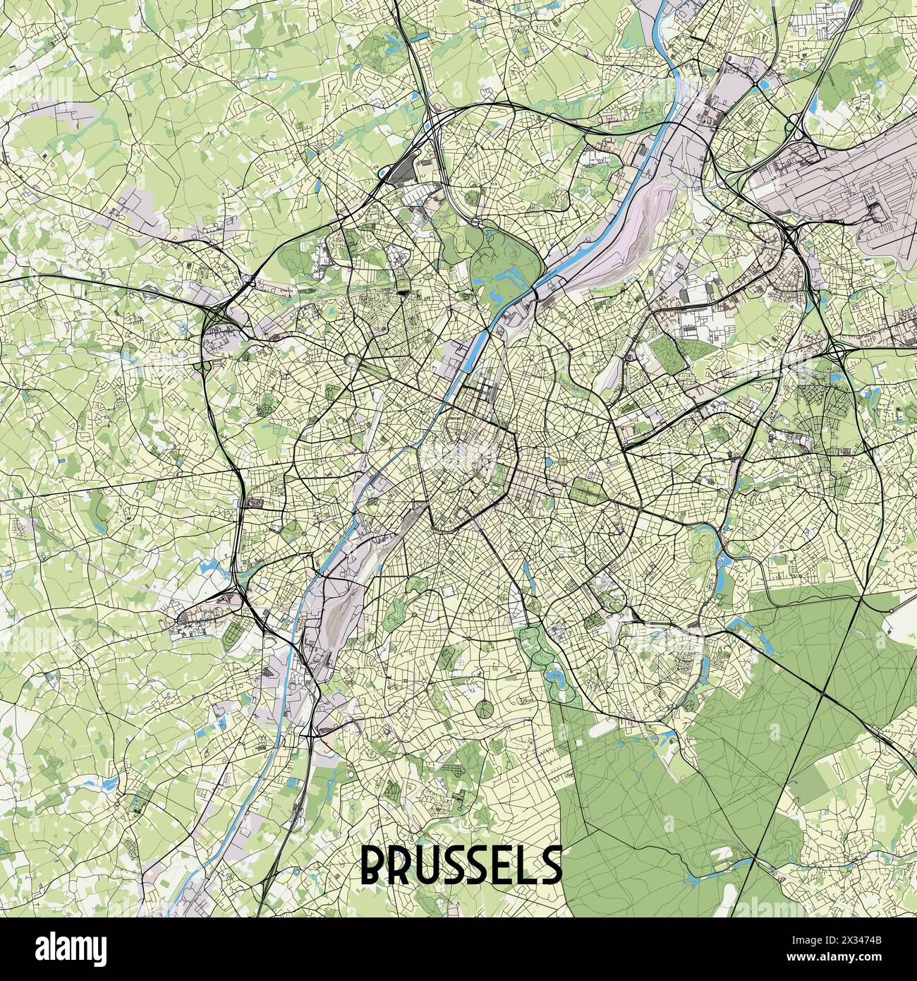 Bruxelles belgium europe map hi-res stock photography and images - Alamy