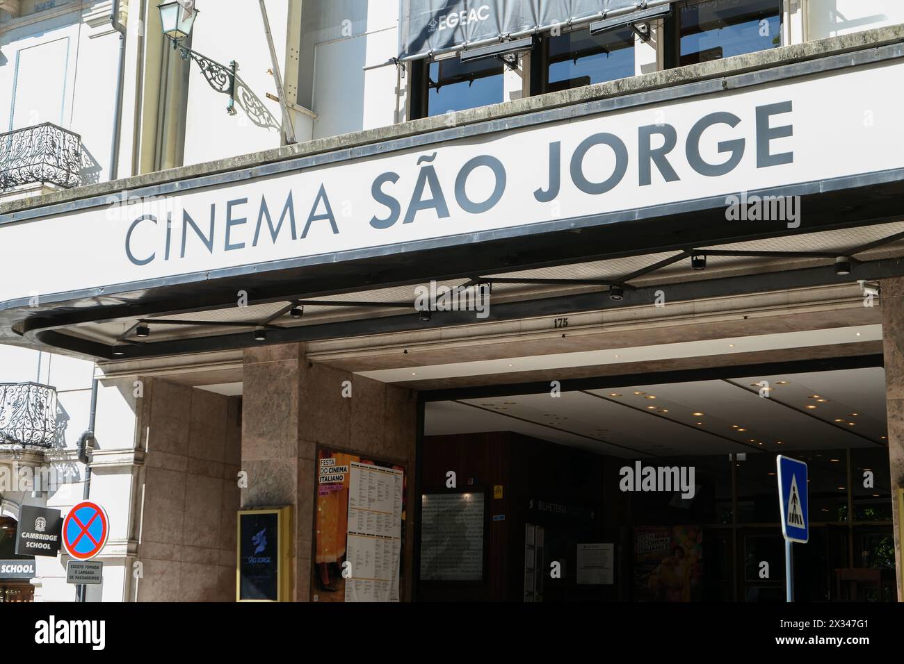 Lisbon, Portugal. April 21. 2024. Famous Sao Jorge cinema. One of the ...