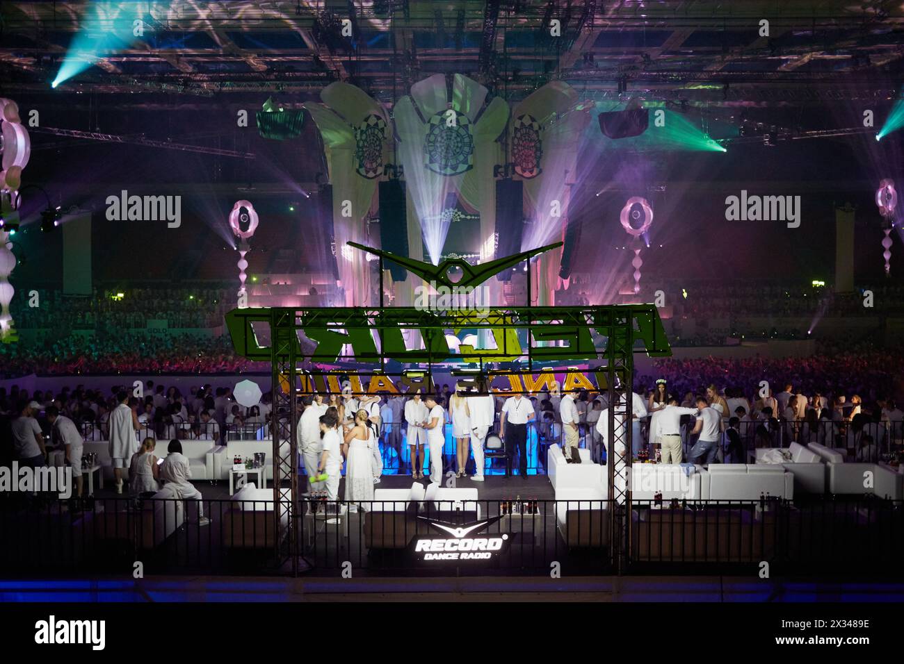 RUSSIA, MOSCOW - JUN 12, 2015: VIP zone at Olympiysky sports complex ...