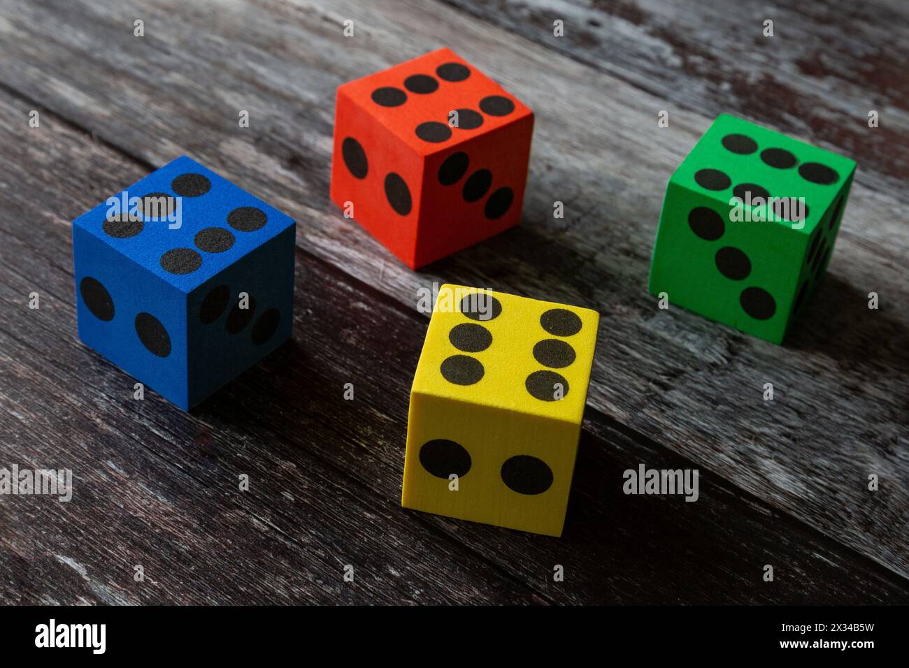 Four large foam dice all showing the number six. Lucky Dice. Foam Dice ...