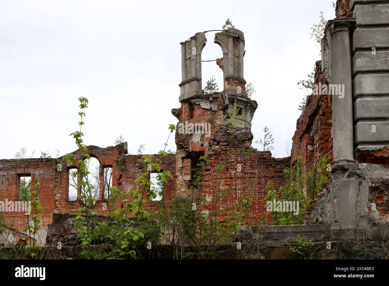 Non Exclusive: ZHYTOMYR REGION, UKRAINE - APRIL 23, 2024 - The ruins of ...