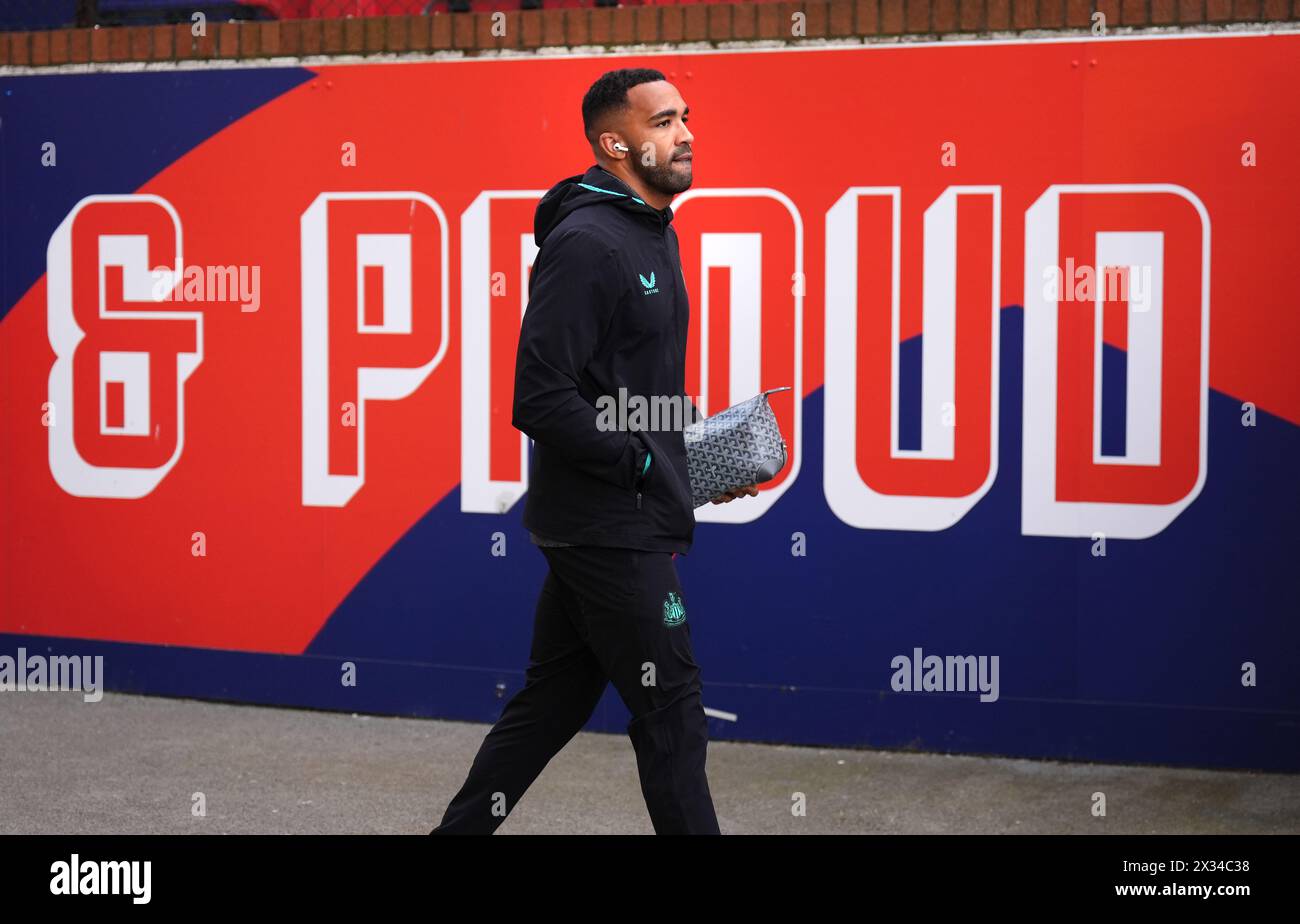 Newcastle United's Callum Wilson arrives ahead of the Premier League ...