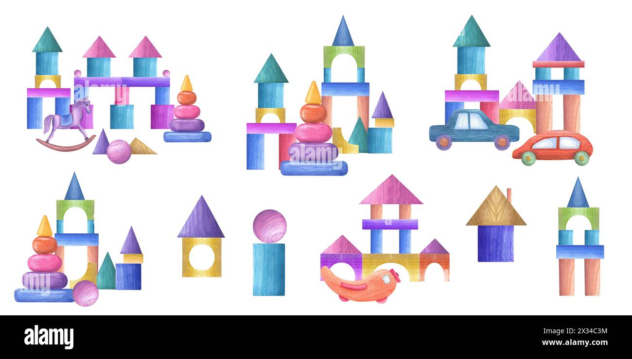 Blocks towers building Cut Out Stock Images & Pictures - Alamy