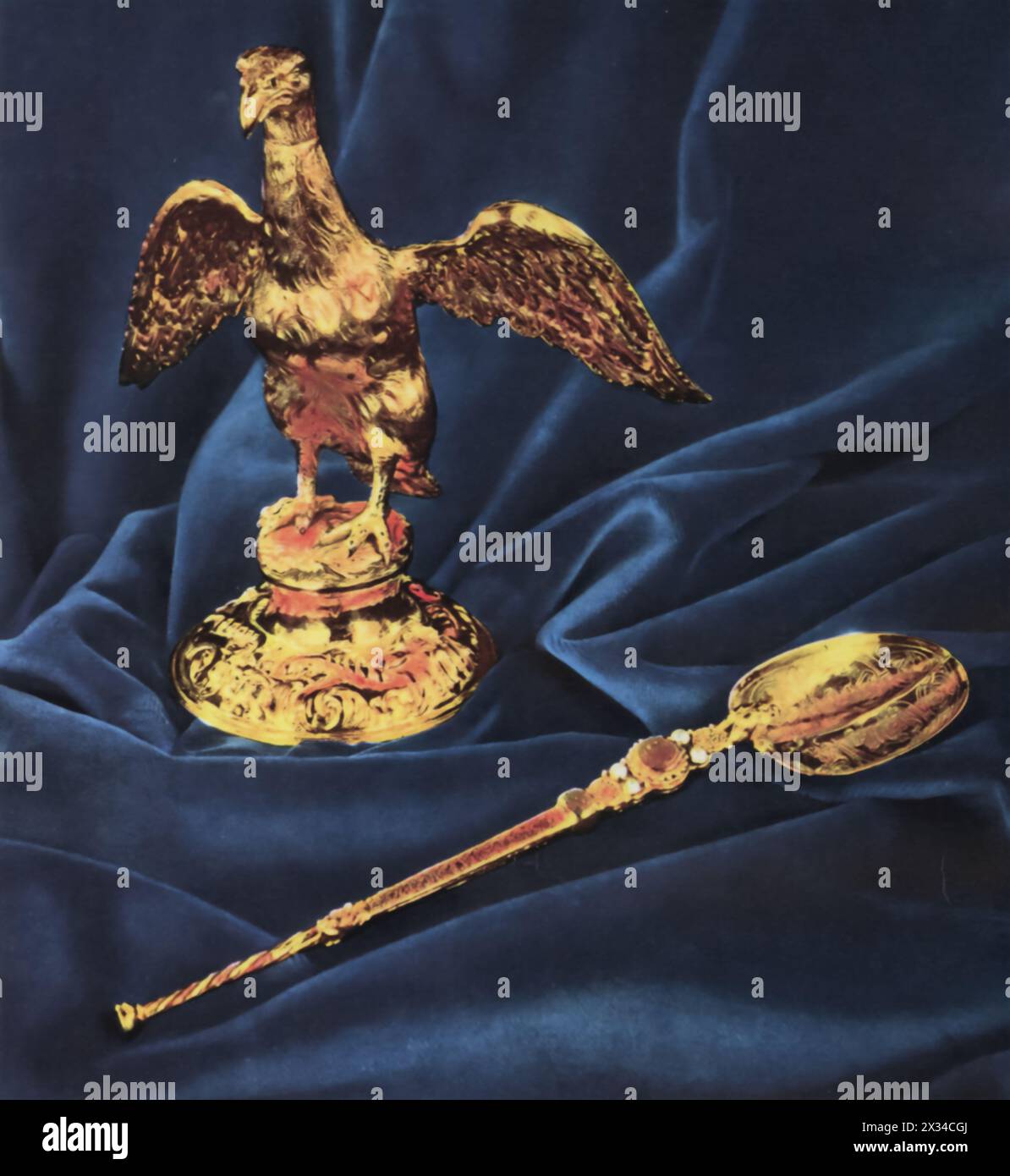 The Ampulla, an eagle-shaped container, holds the anointing oil for ...