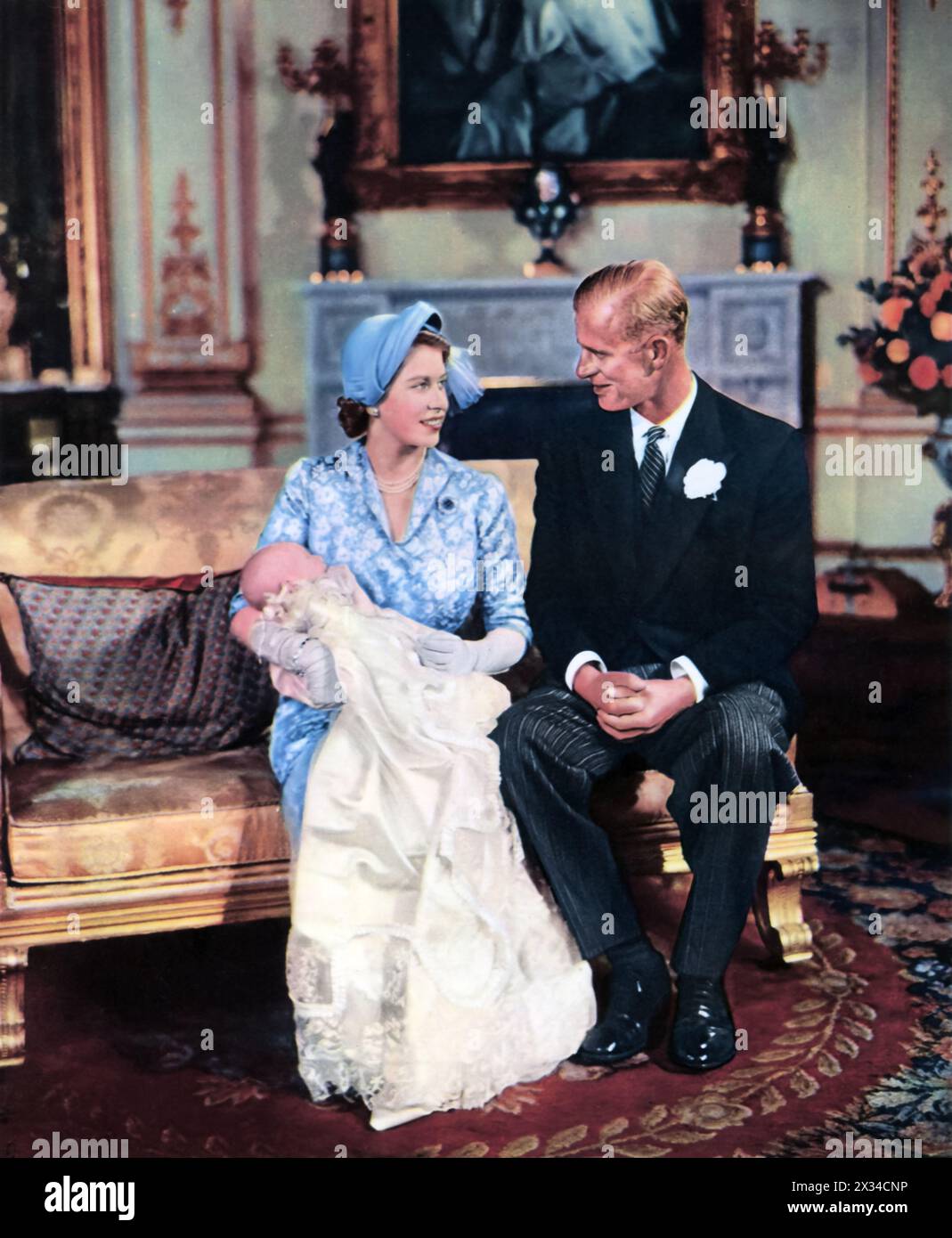 Princess Elizabeth and Philip, the Duke of Edinburgh, are pictured with ...