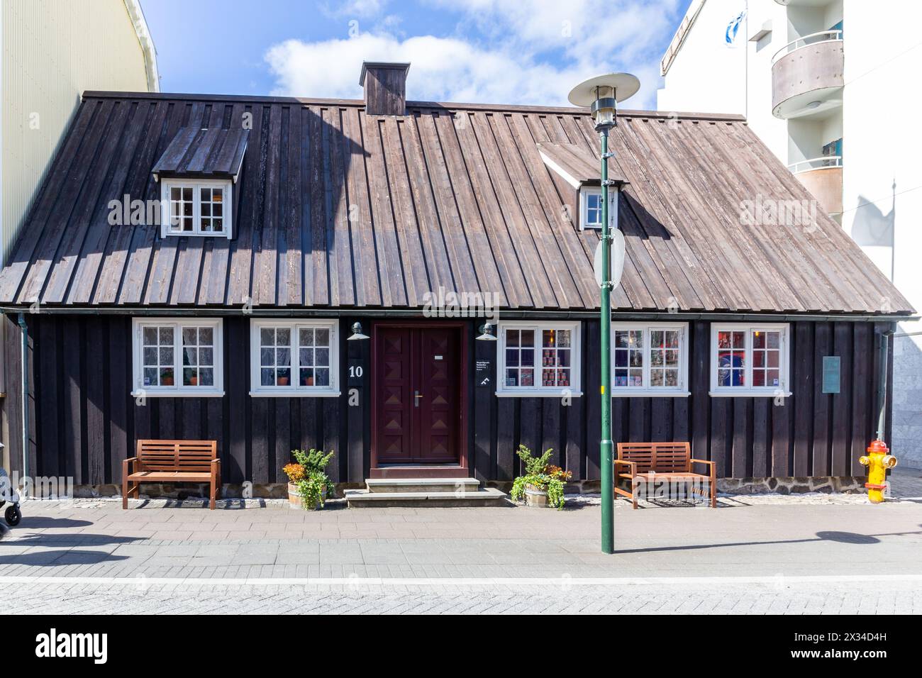 Reykjavik, Iceland, 14.05.22. Aðalstræti 10, the oldest house in ...