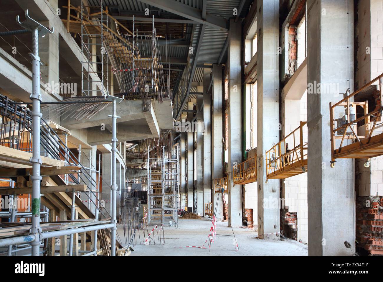 Reconstruction largest stadium, inner workings Stock Photo - Alamy