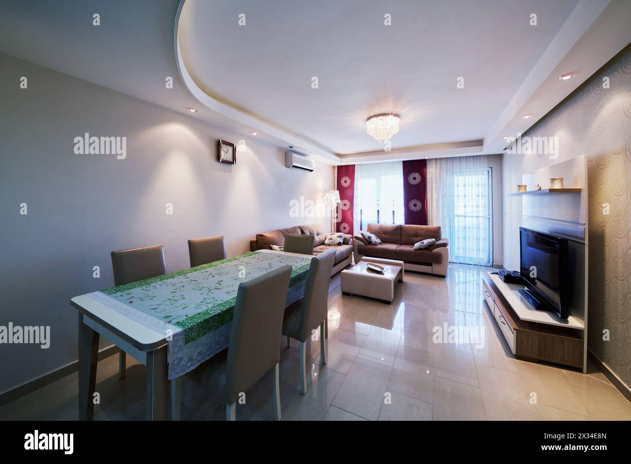 ALANYA, TURKEY - AUG 12, 2015: Living room in My Marine Residence ...