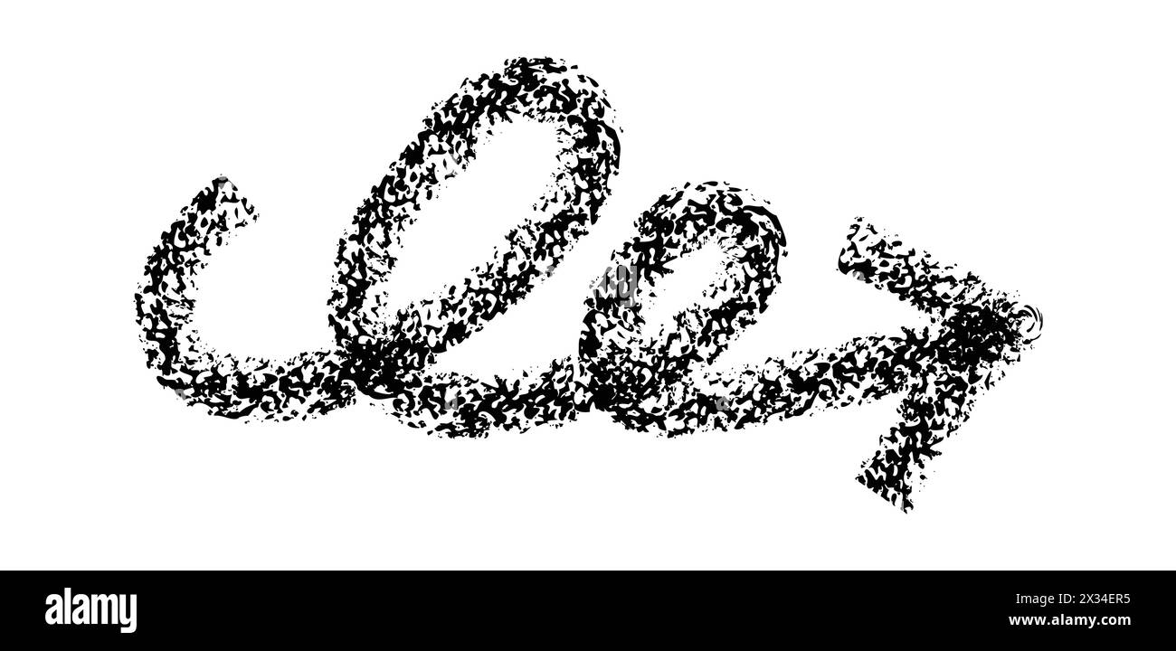 Hand drawn simple arrow drawn with wax crayon, chalk or charcoal ...