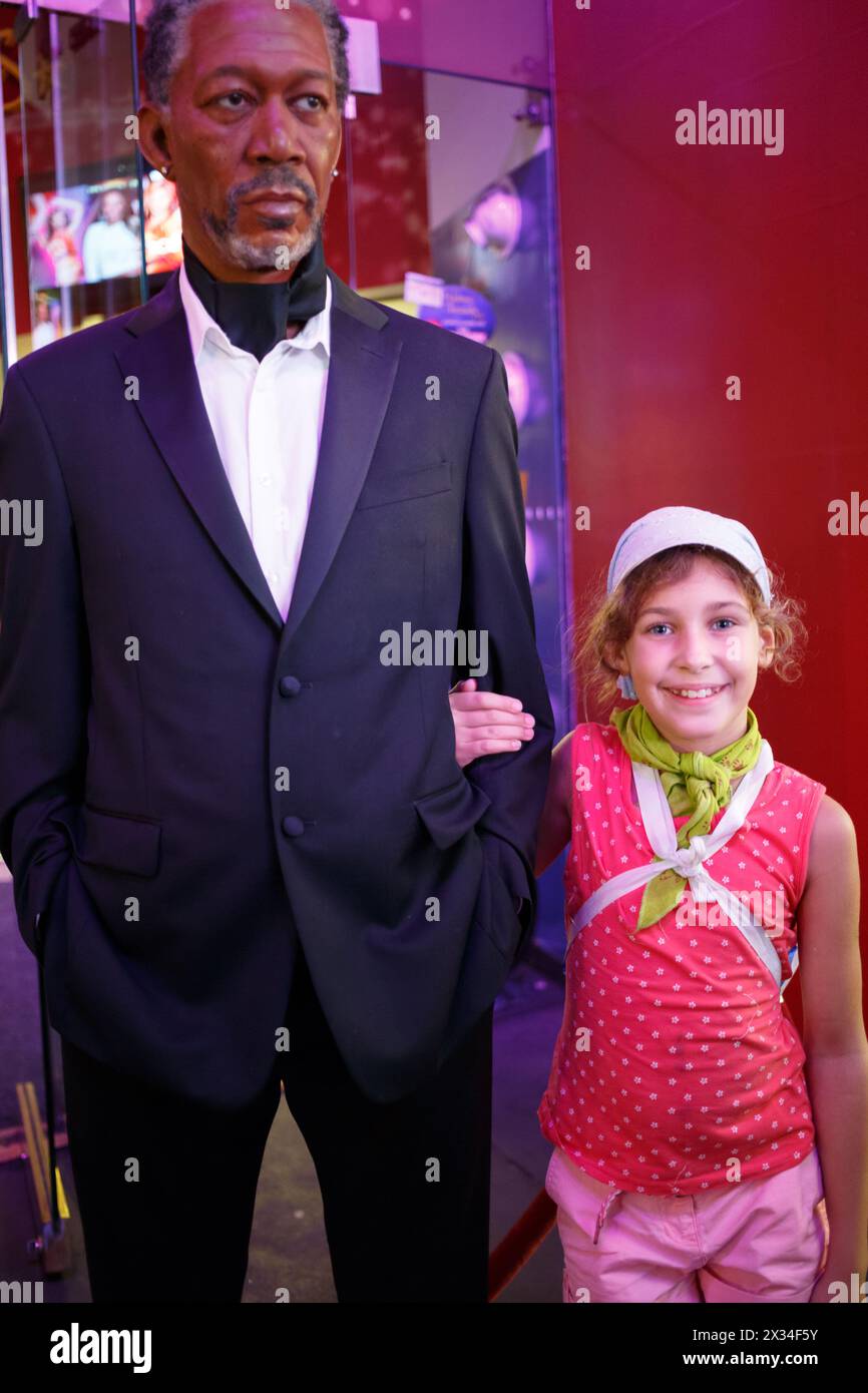 Morgan freeman wax model hi-res stock photography and images - Alamy