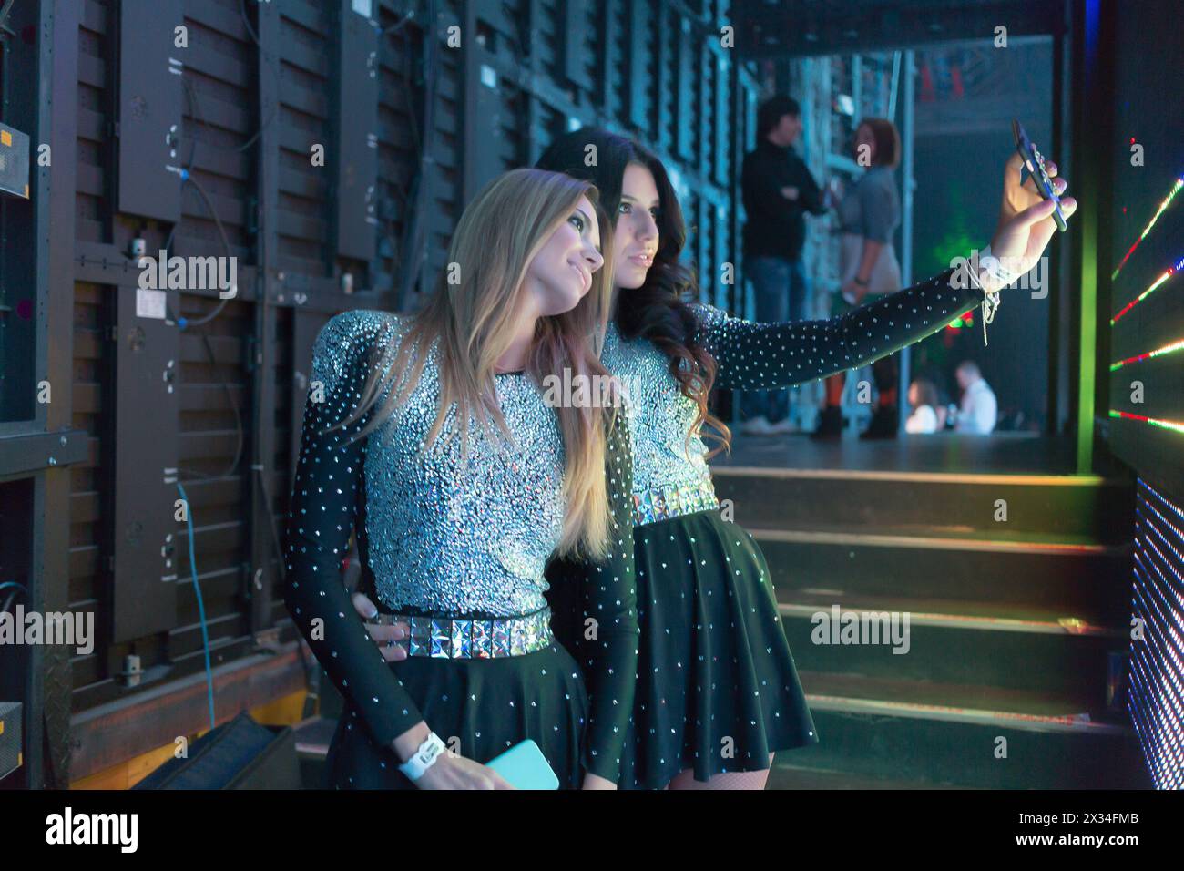 MOSCOW, RUSSIA - NOVEMBER 15, 2014: Propaganda Group makes selfie ...