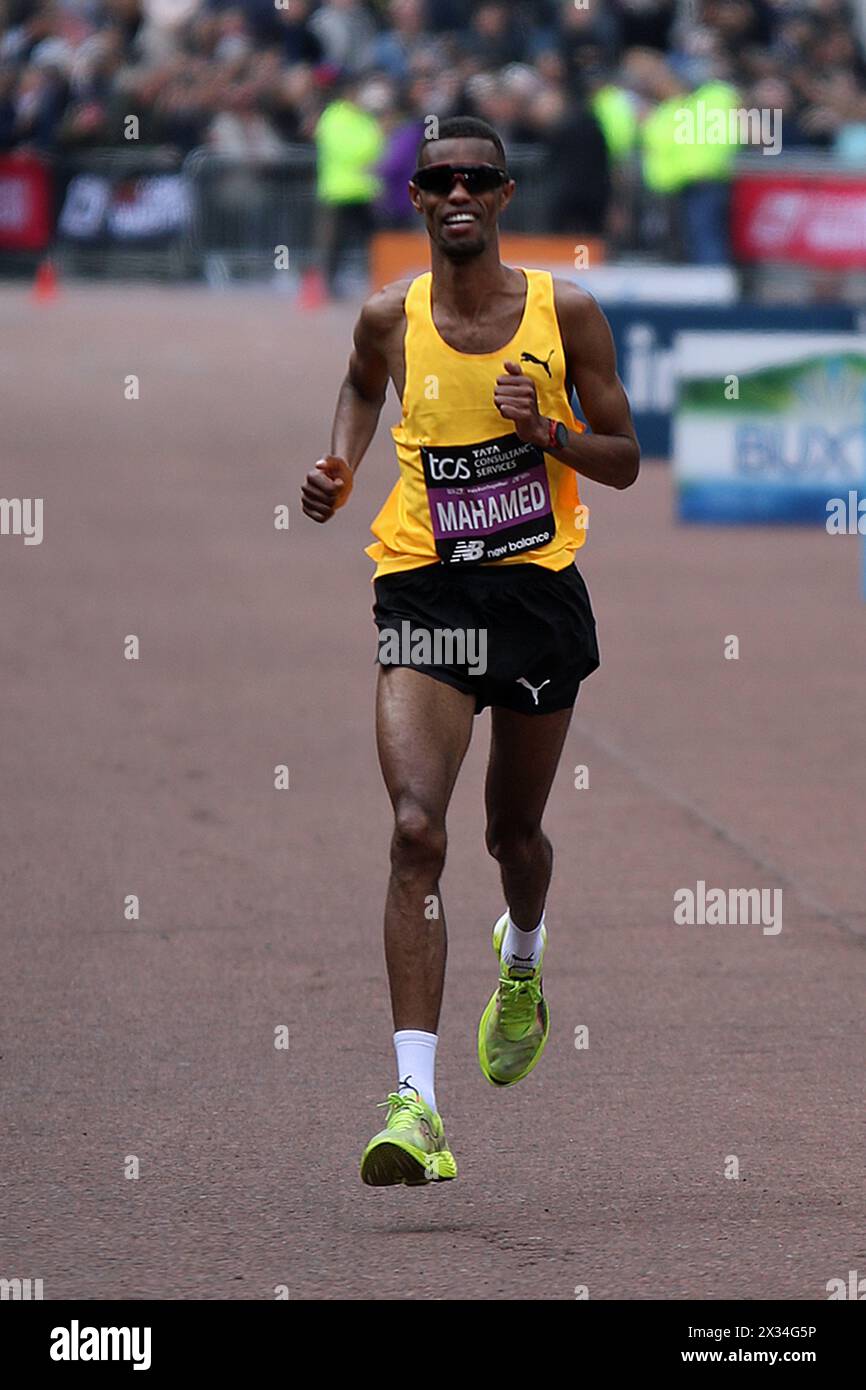 MAHAMED Mahamed of Great Britain finishes 4th in the mens Marathon at ...