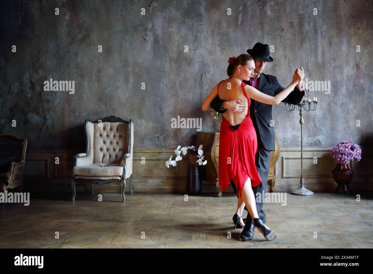 Couple dance red dress hi-res stock photography and images - Alamy