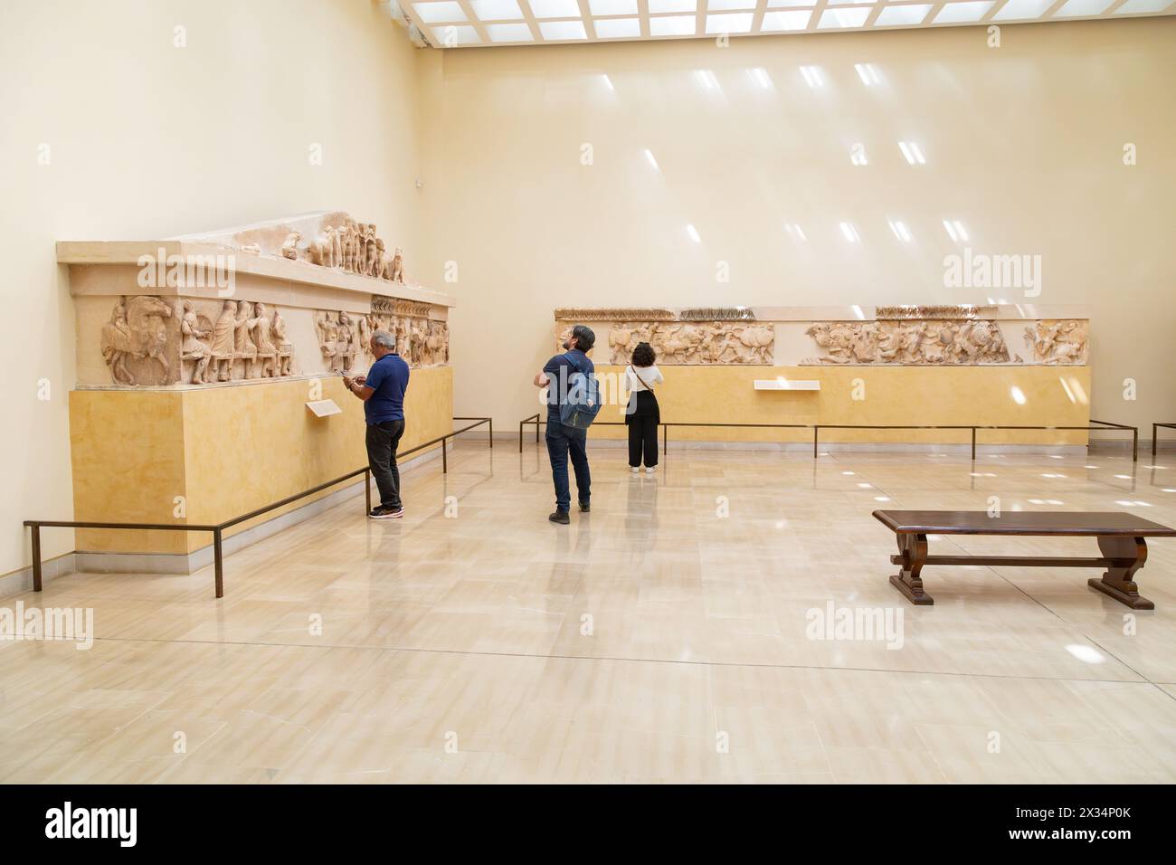 East pediment of the Siphnian Treasury in the Archeological Museum of ...