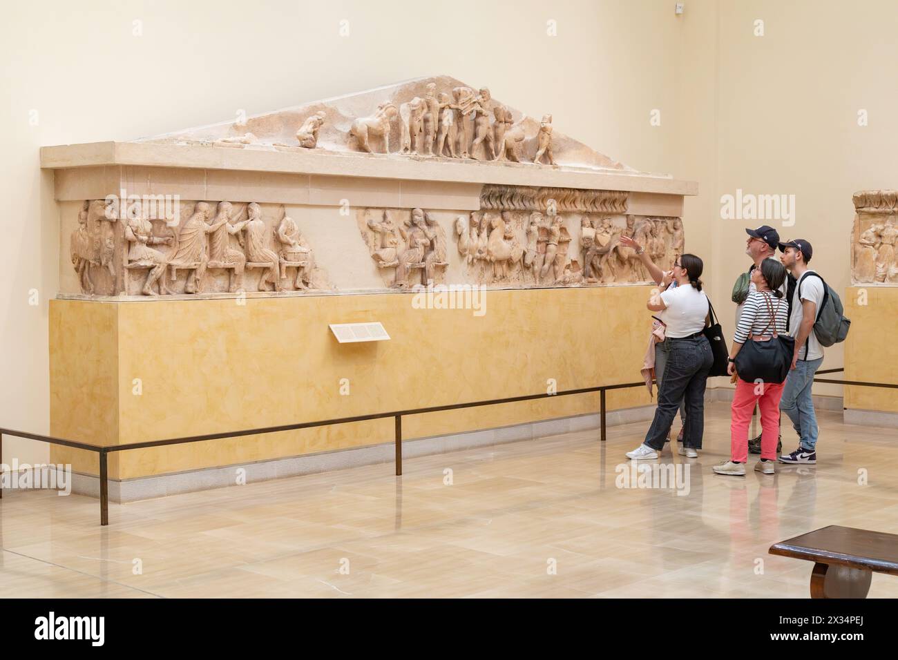 East pediment of the Siphnian Treasury in the Archeological Museum of ...