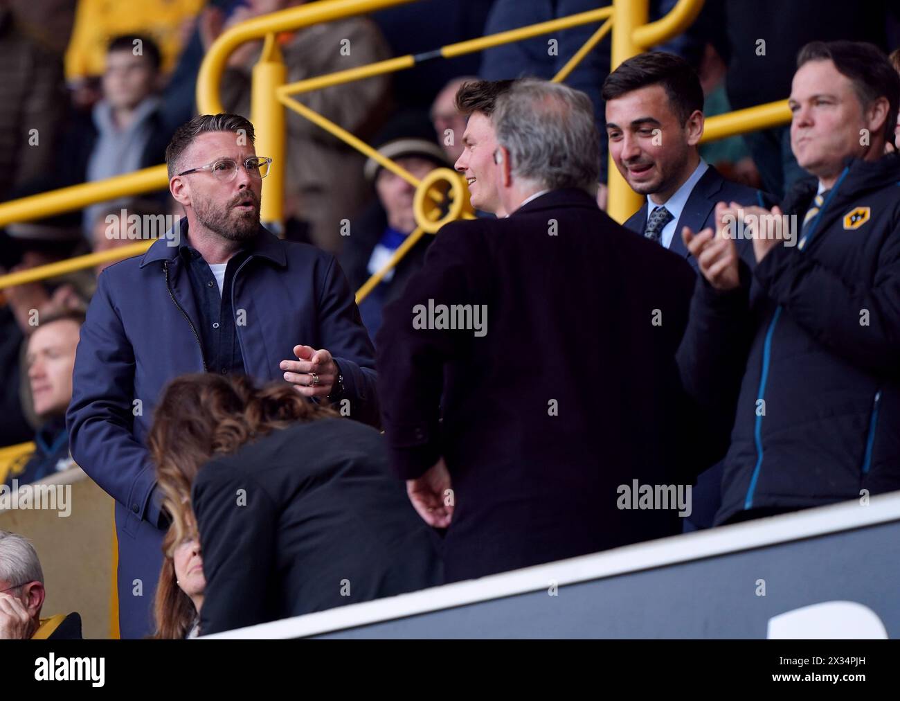 Luton Town manager Rob Edwards in the stands during the Premier League ...
