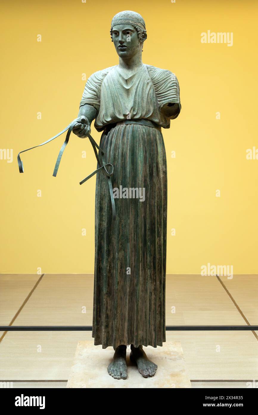 The Charioteer of Delphi (480-460 BC) , Delphi Archaeological Museum ...