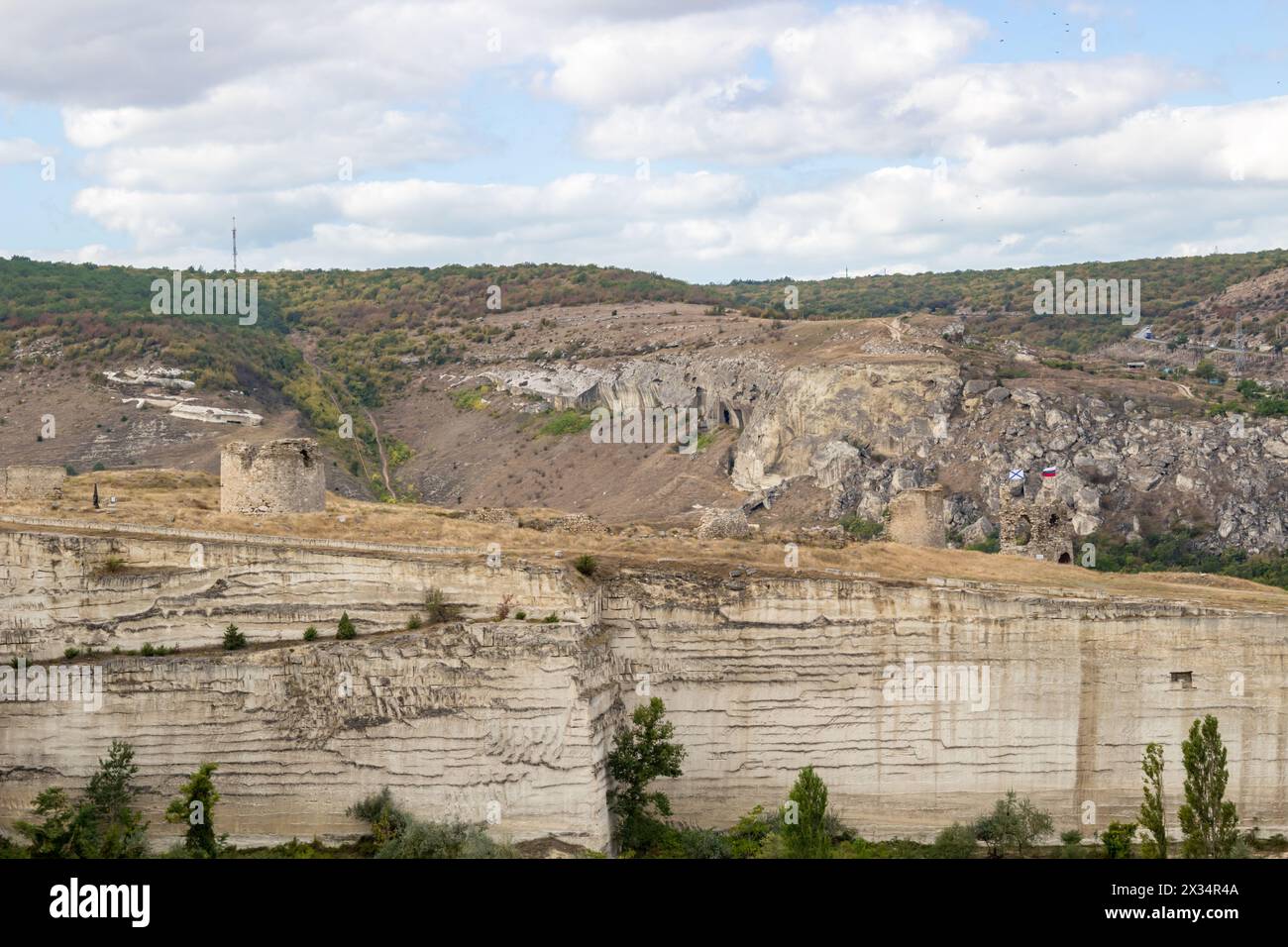 Fortress Kalamita and careers in Inkerman, Crimea Stock Photo - Alamy