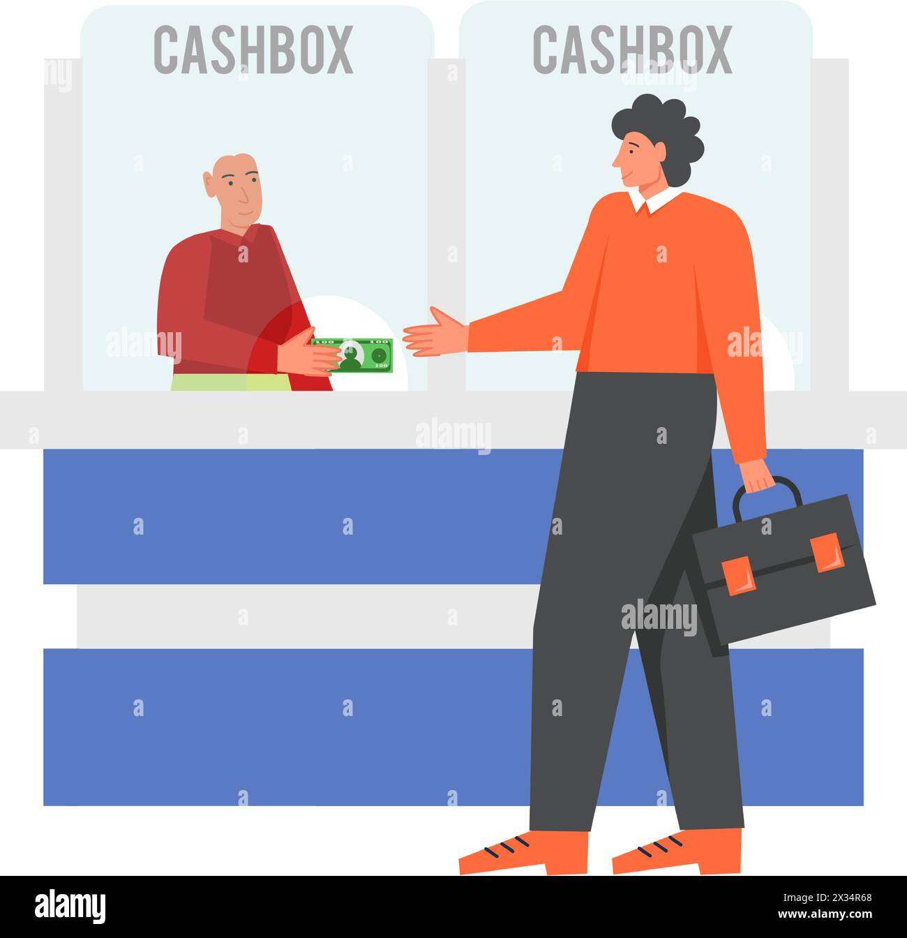 Bank cashbox concept, vector flat isolated illustration Stock Vector ...