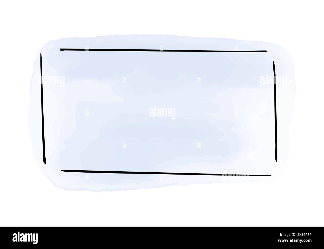 Watercolor doodle frame, vector illustration Stock Vector Image & Art ...