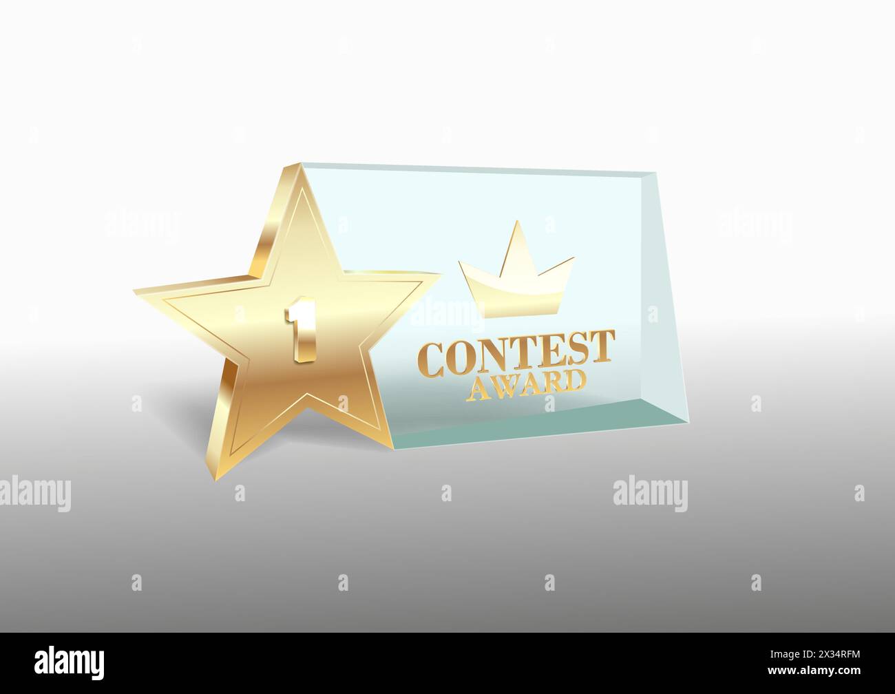 Realistic Golden Star Trophy Award in Vector Stock Vector Image & Art ...