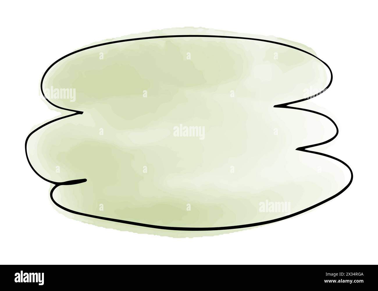 Watercolor doodle frame, vector illustration Stock Vector Image & Art ...