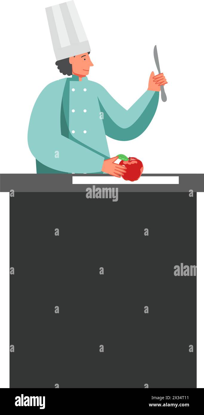 Restaurant staff cartoon character, vector isolated illustration Stock ...