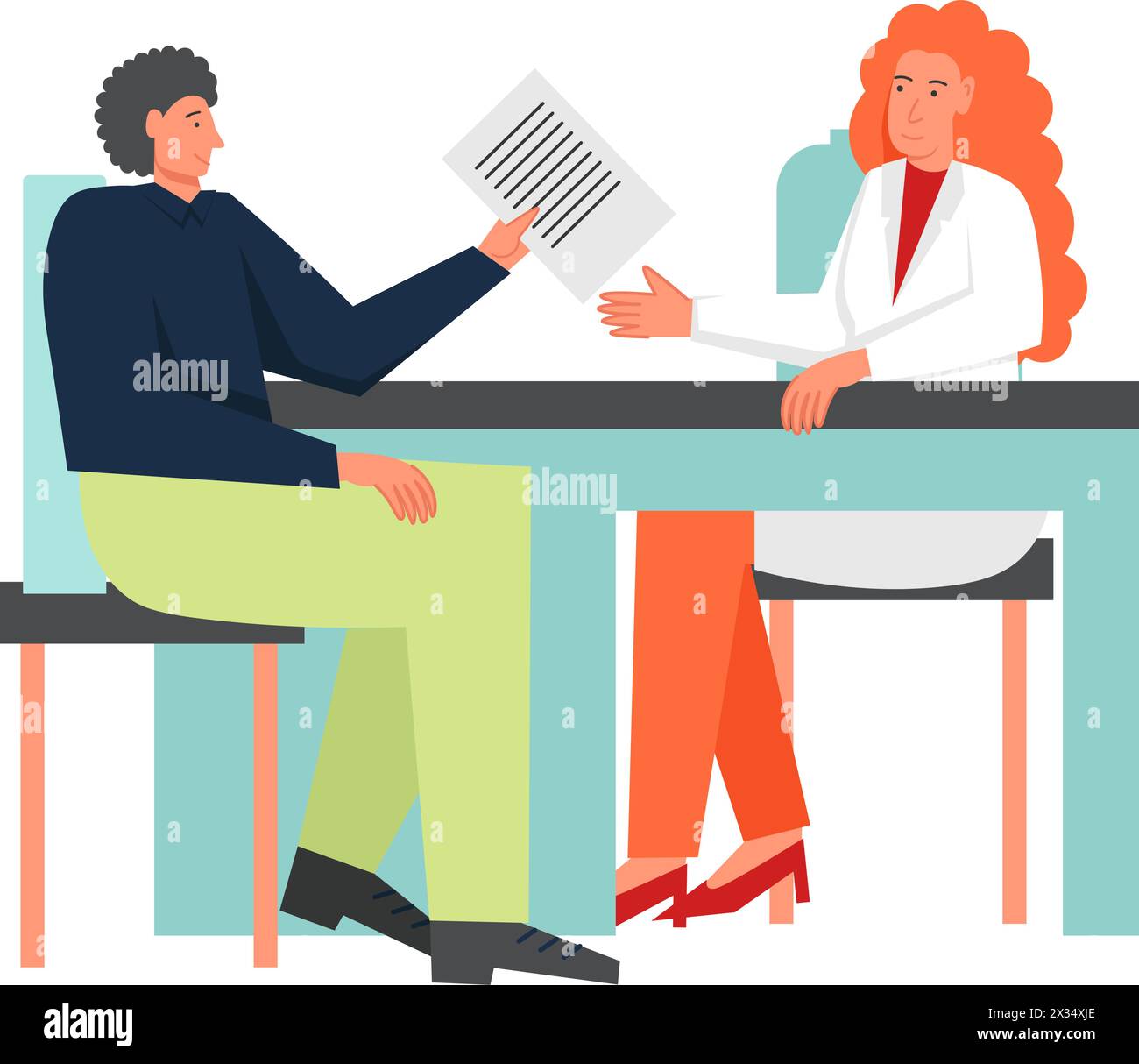 Medical prescription, vector flat style design illustration Stock ...