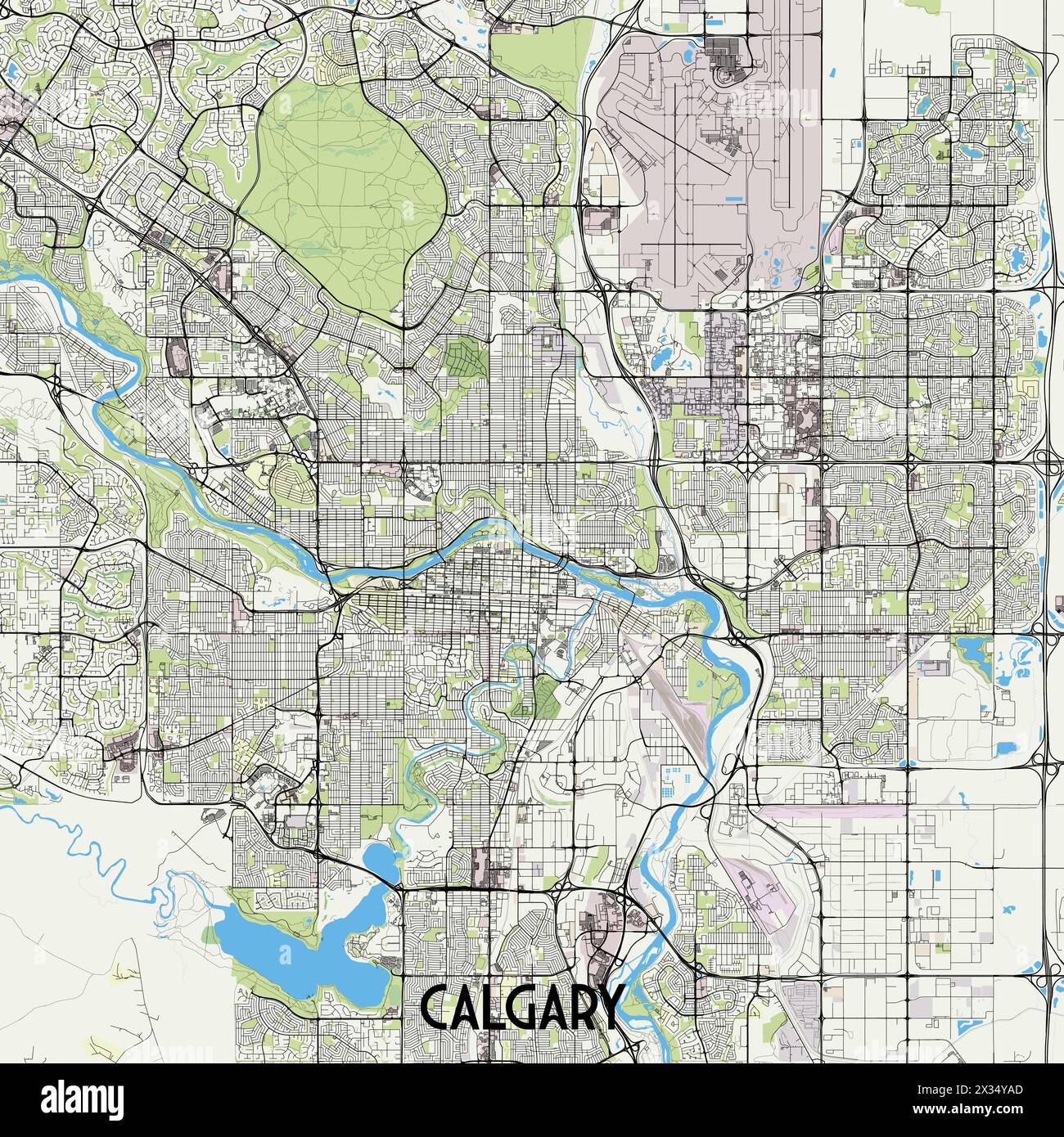 Downtown calgary canada Stock Vector Images - Alamy