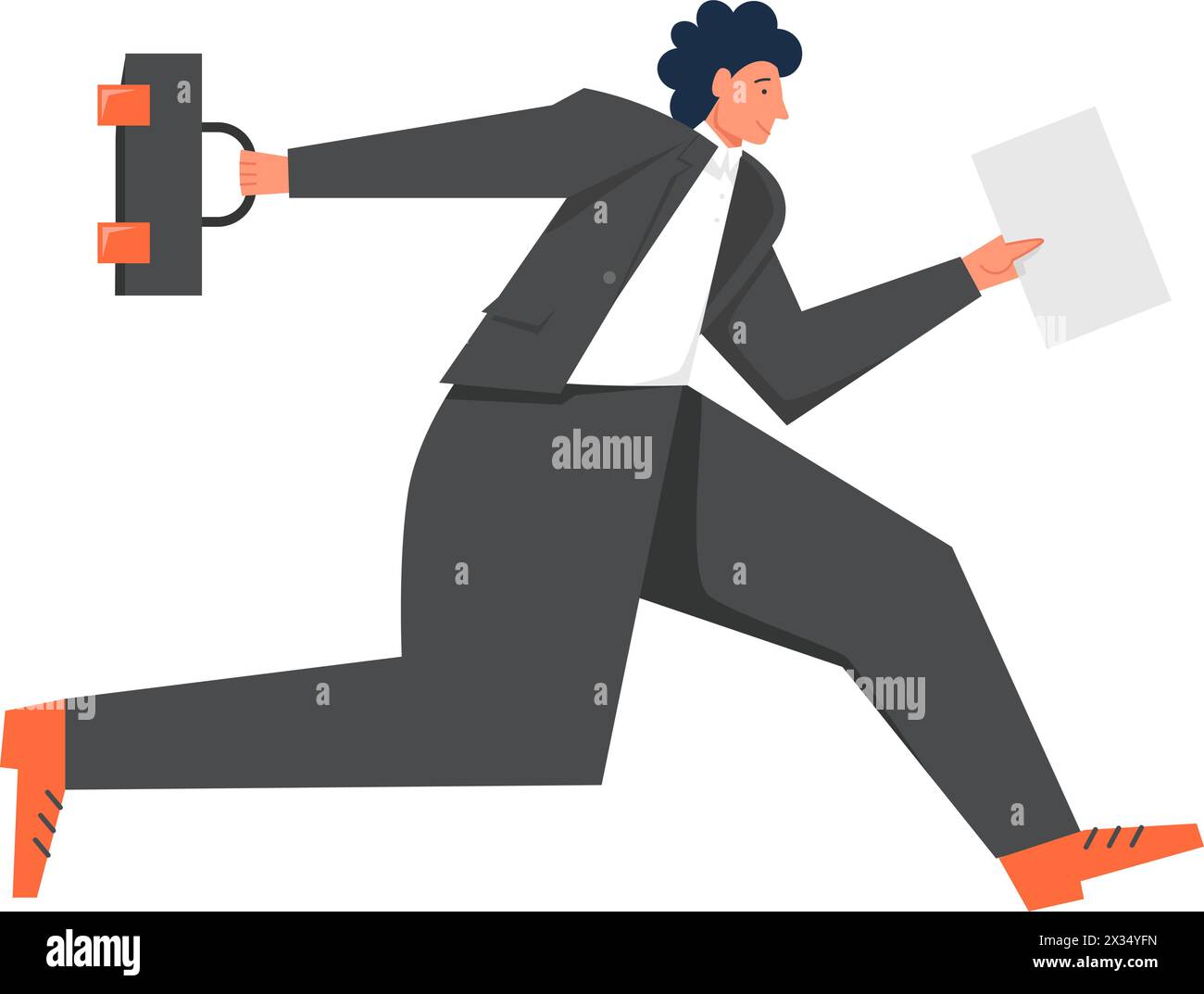 Retro businessman run hi-res stock photography and images - Alamy