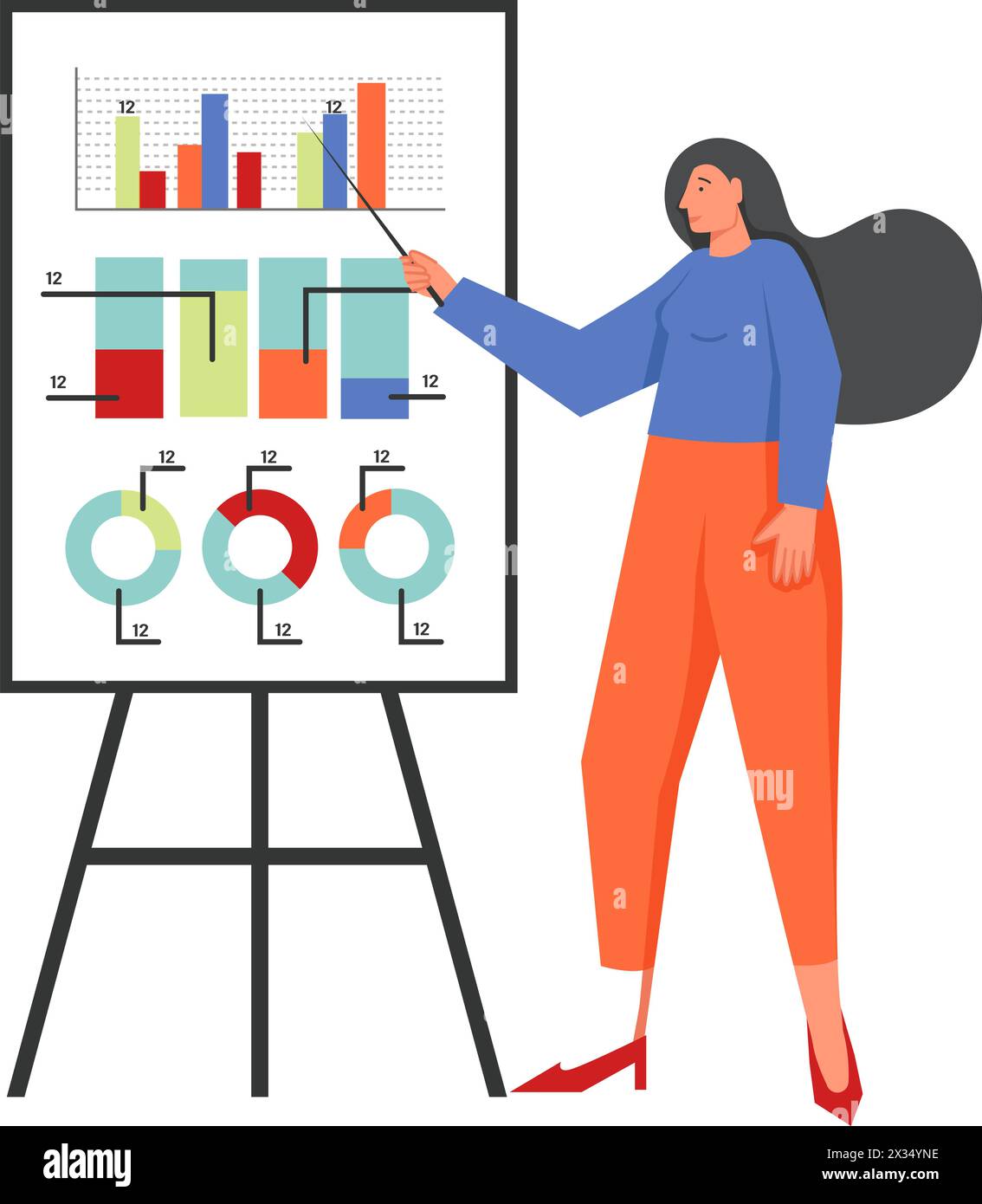 Business presentation, vector flat style design illustration Stock ...