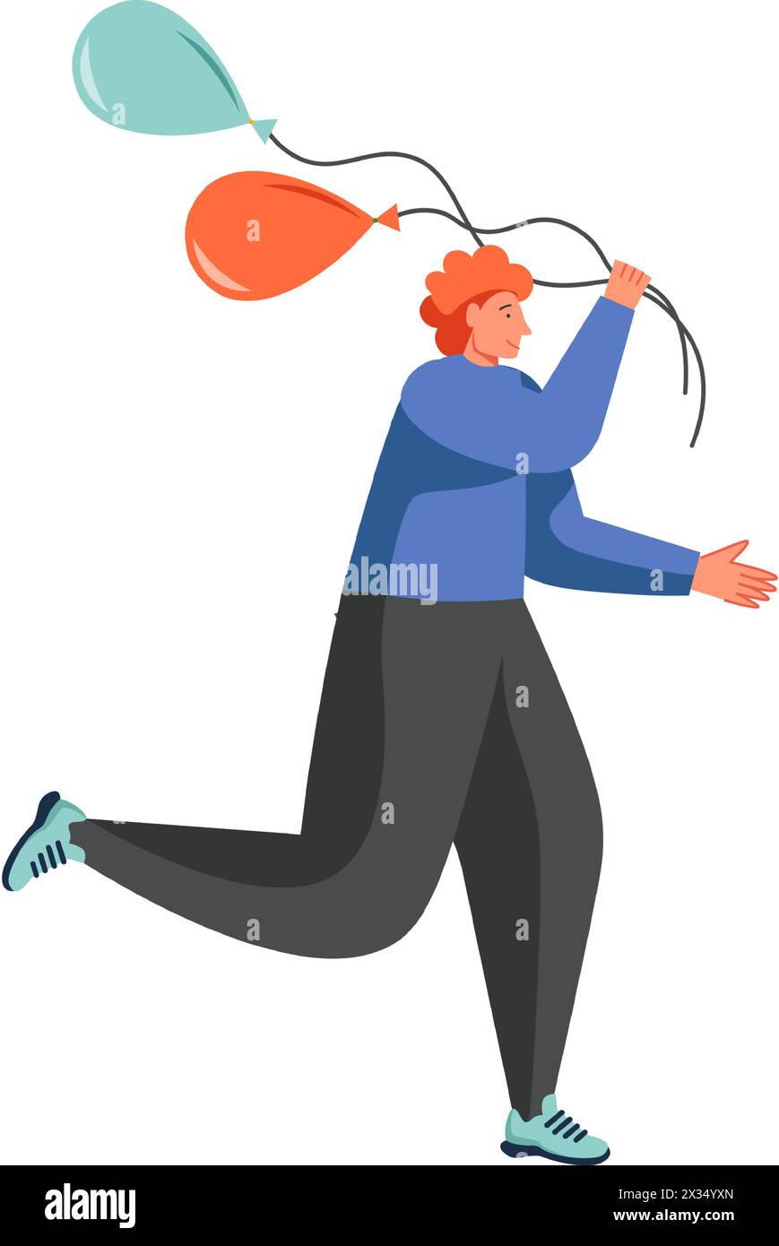 Celebration party man, vector flat isolated illustration Stock Vector ...