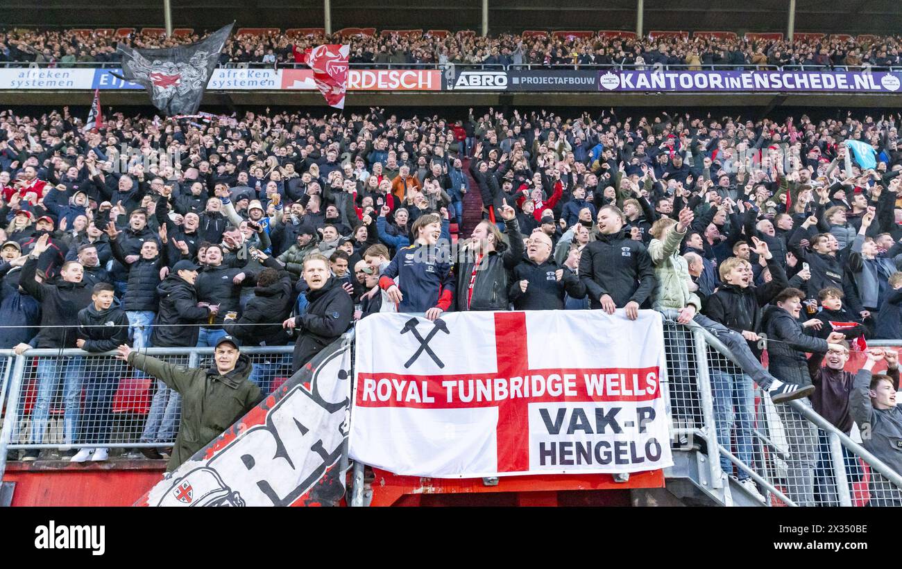 Enschede, Netherlands. 24th Apr, 2024. ENSCHEDE, Stadium Grolsch Veste ...