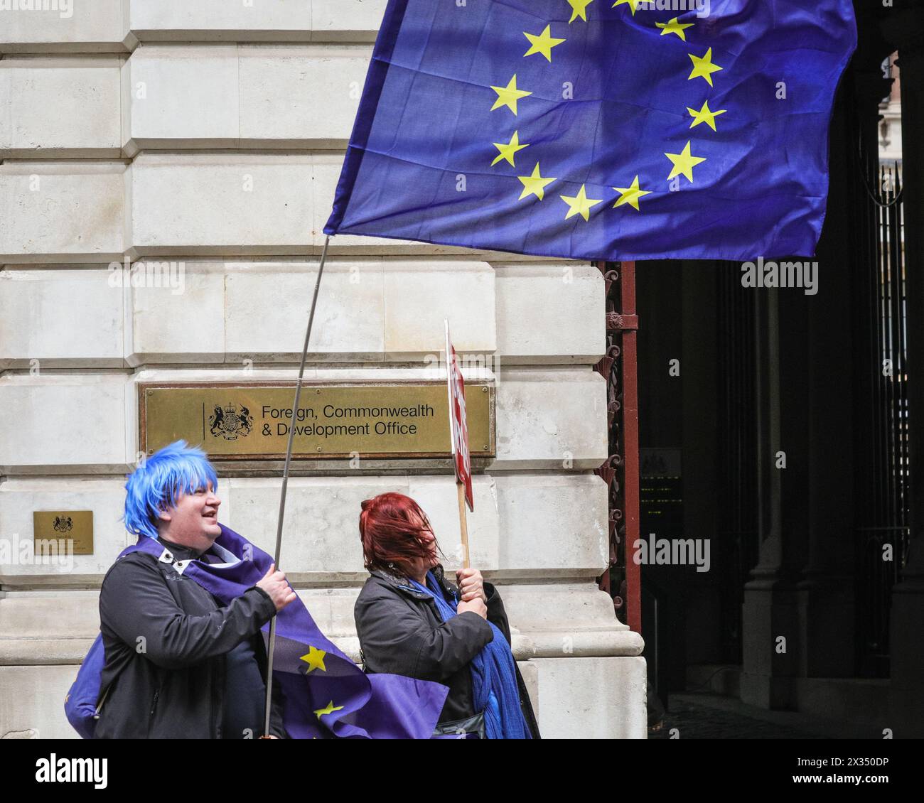 Westminster, London, UK. 24th Apr, 2024. Pro-EU, anti-government ...
