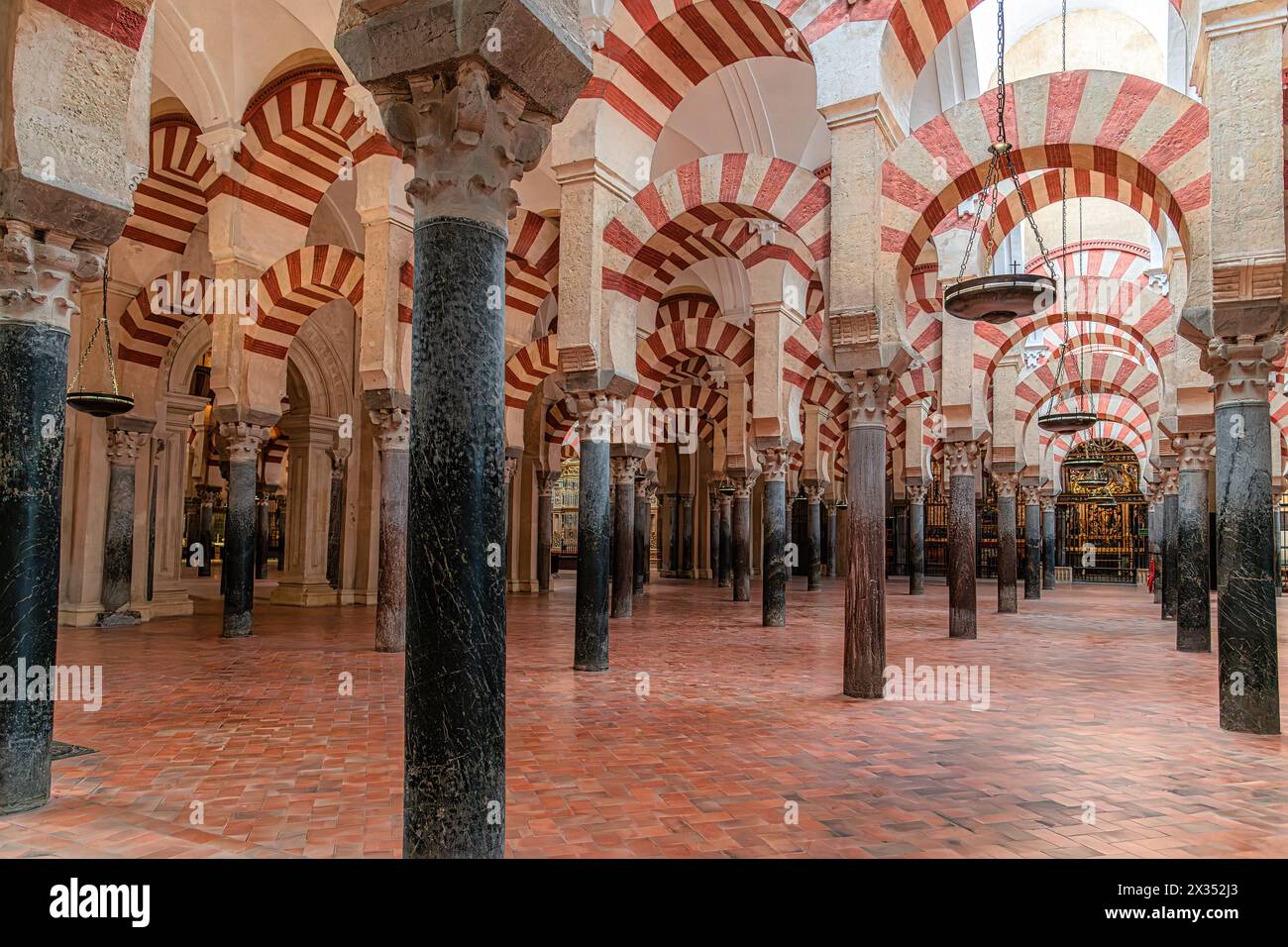 Interior of The Cathedral and former Great Mosque, Andalusia Stock ...