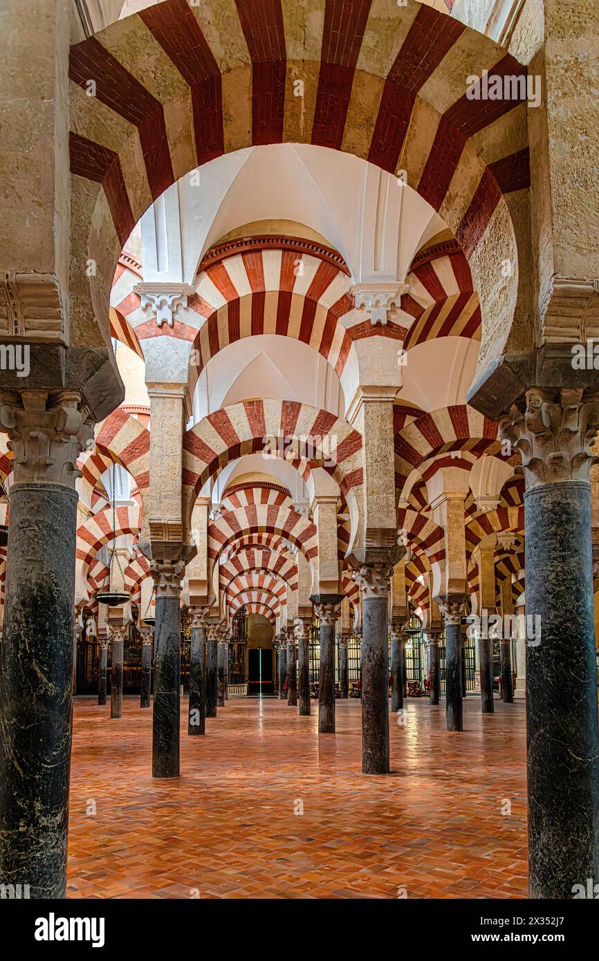Interior of The Cathedral and former Great Mosque, Andalusia Stock ...