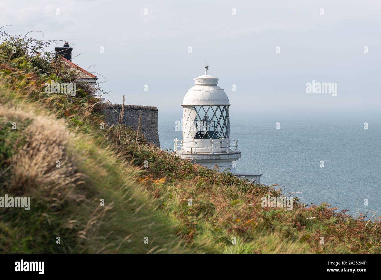 Photo of the Foreland lighthouse at Foreland Point on the north Devon ...