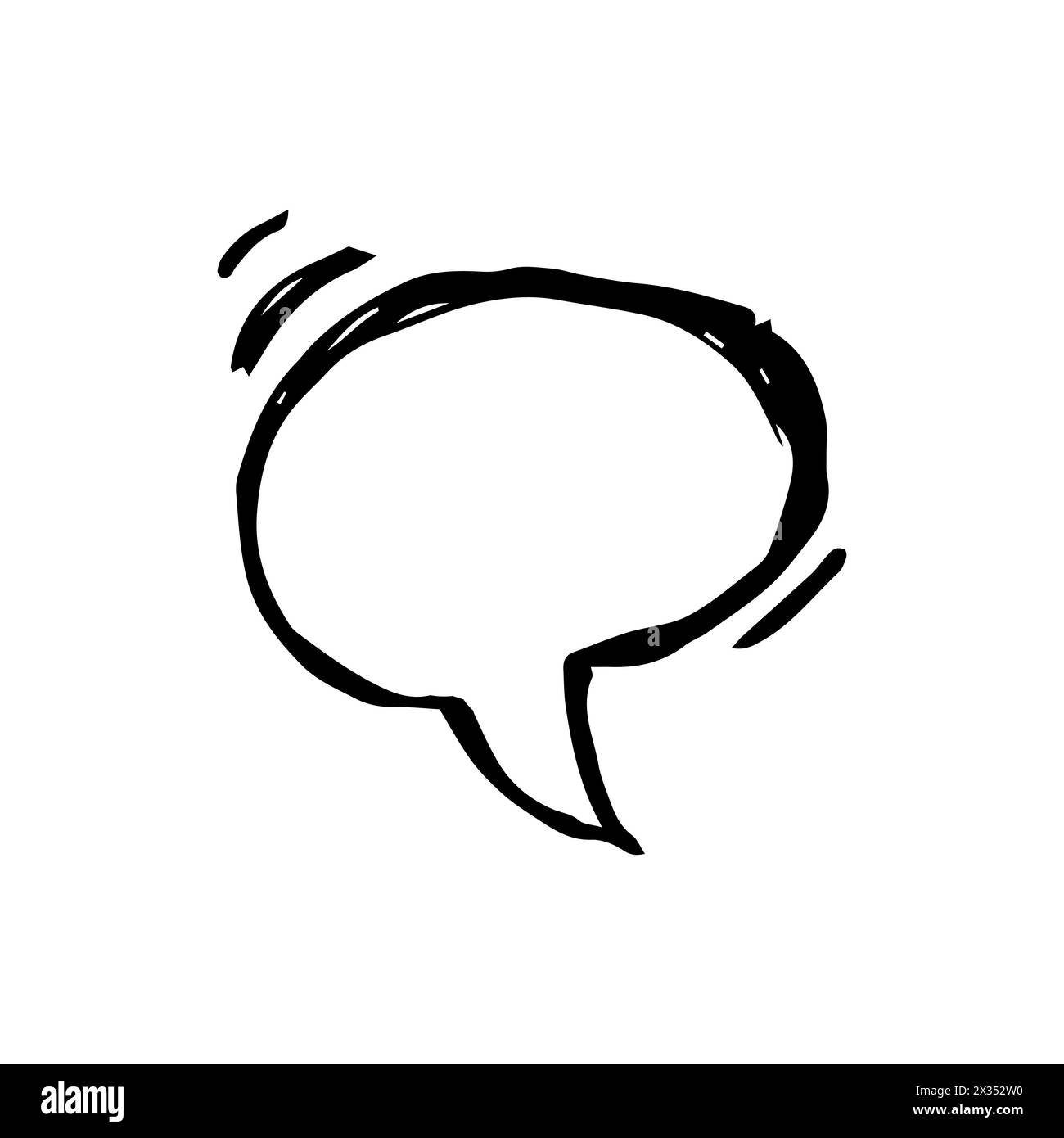 Sketch Speech Bubble Hand Drawn Blank Speech Bubble Dialog Empty
