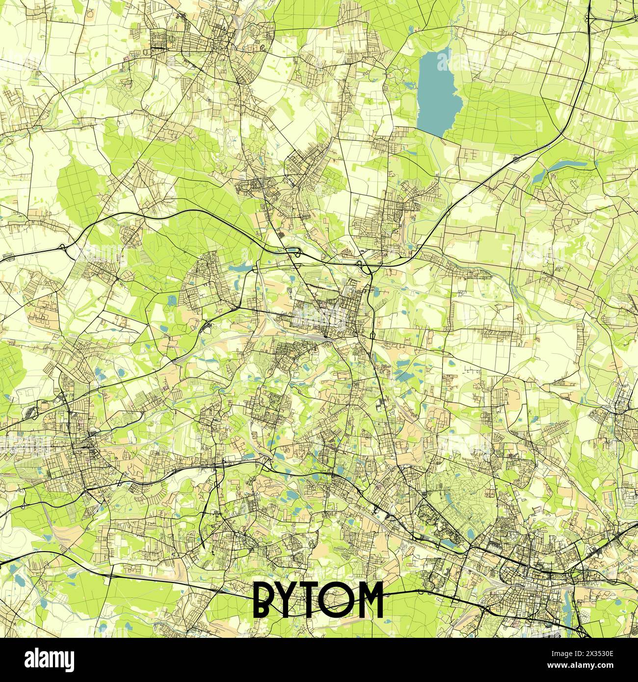 Bytom Poland map poster art Stock Vector Image & Art - Alamy