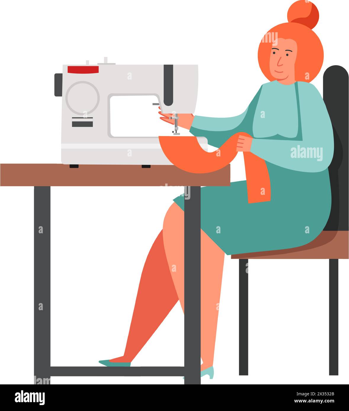 Sewing business people, vector flat isolated illustration Stock Vector ...