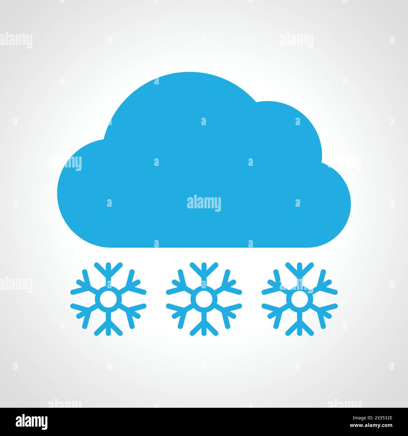 Cloud with snowfall Icon. Multicolored weather icon on white background ...