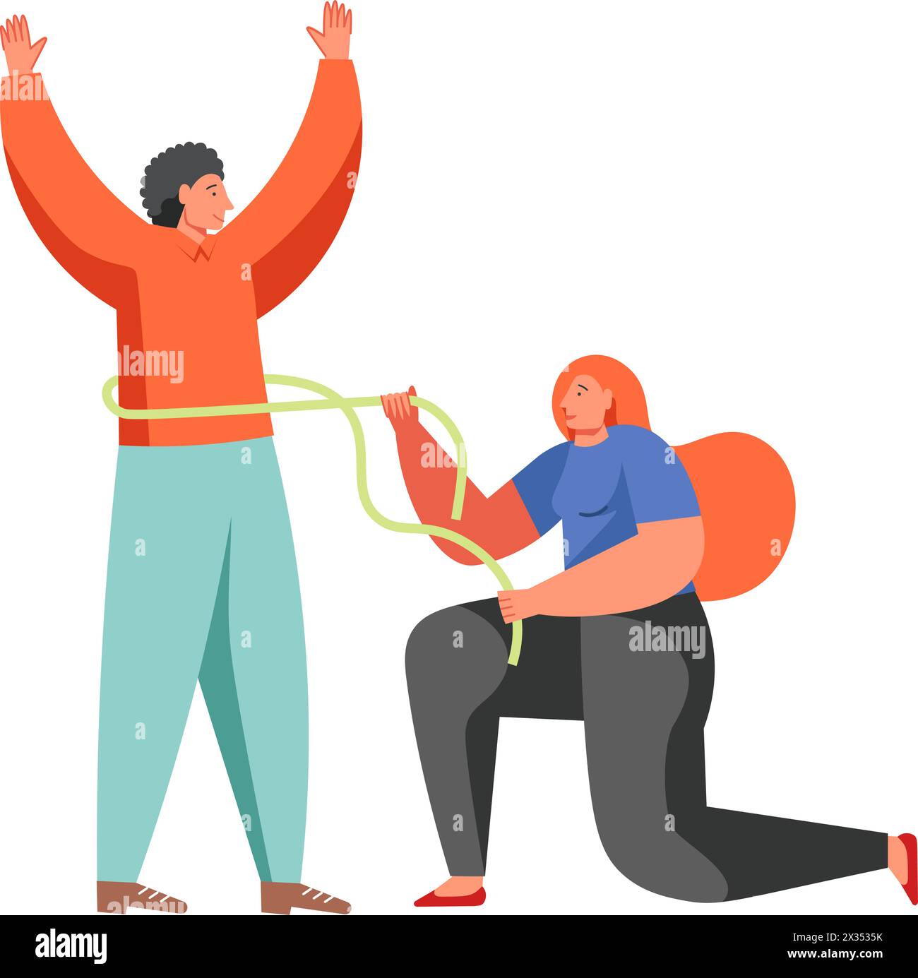 Sewing business people, vector flat isolated illustration Stock Vector ...