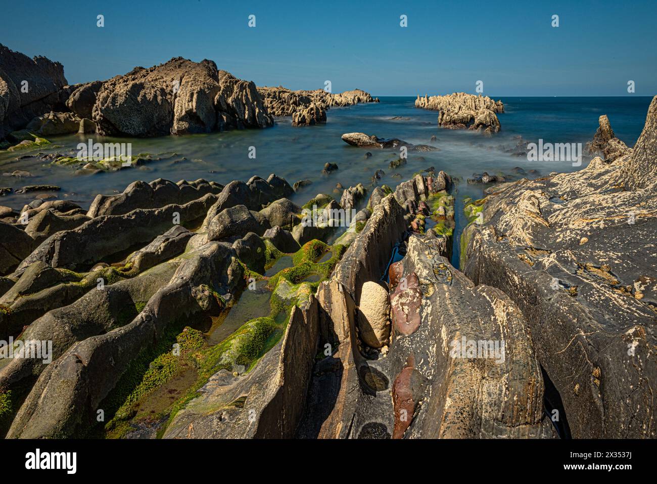 Steeply-tilted Layers of Flysch, Flysch Cliffs, Basque Coast UNESCO ...