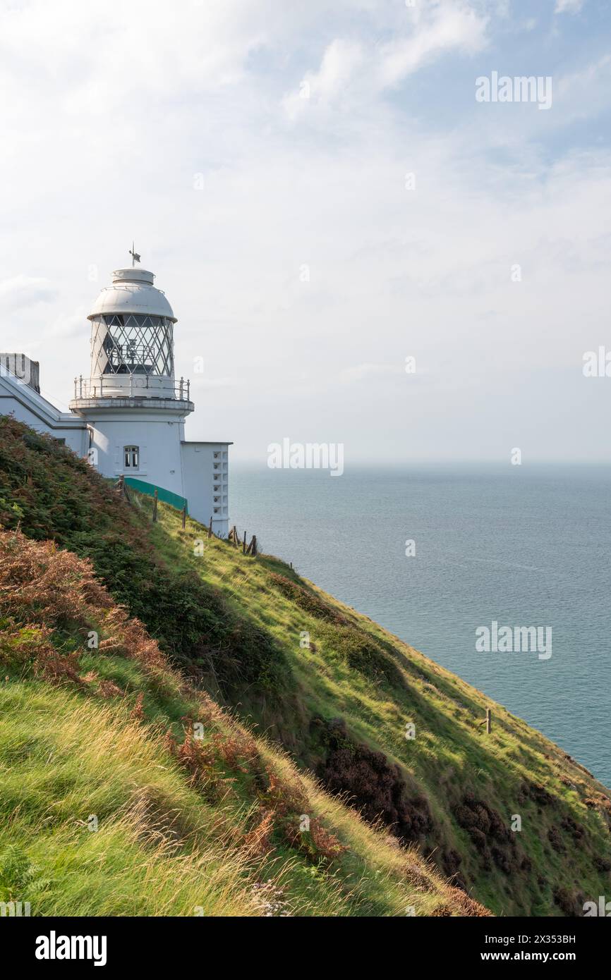 Photo of the Foreland lighthouse at Foreland Point on the north Devon ...